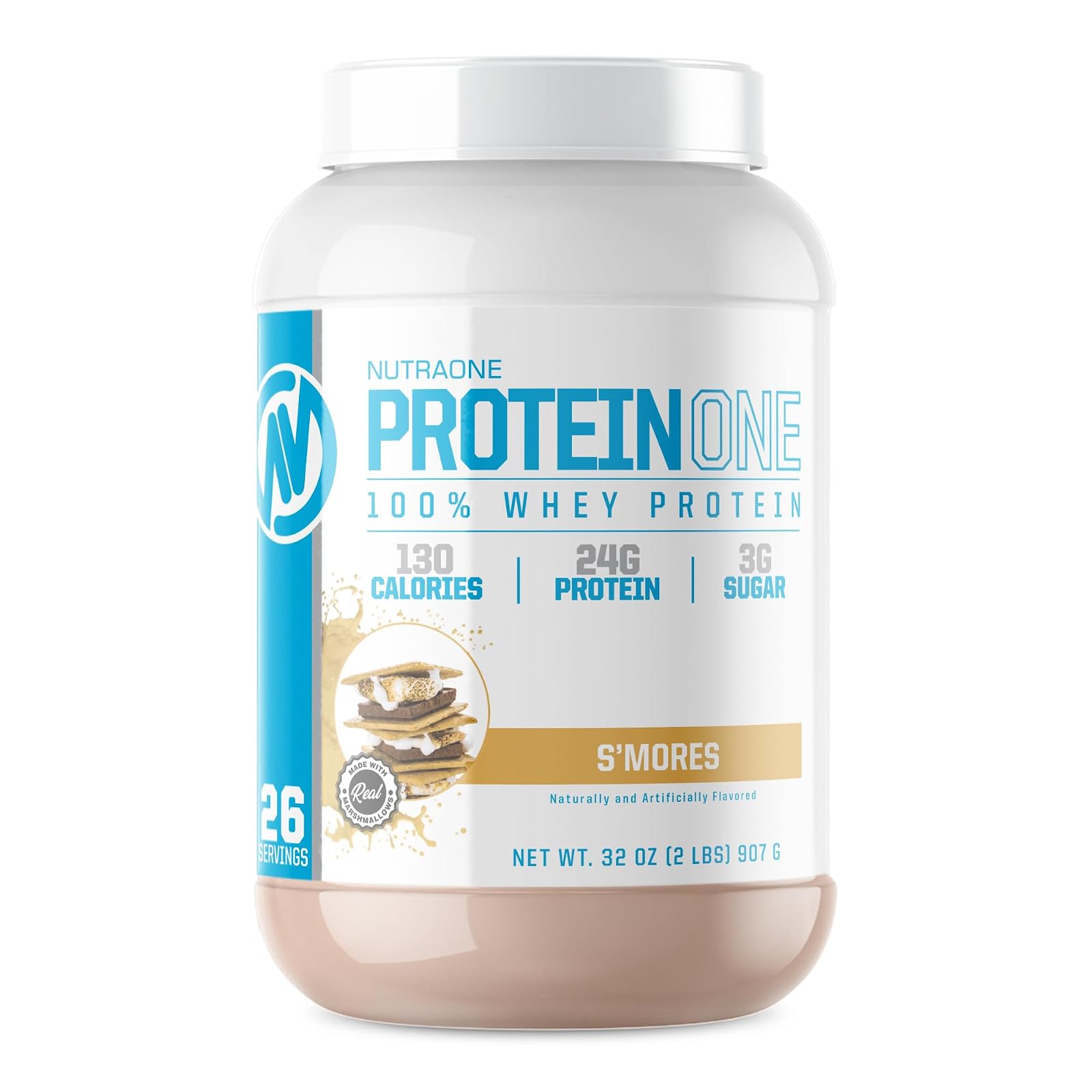 NutraOne ProteinOne S'Mores flavour whey protein
