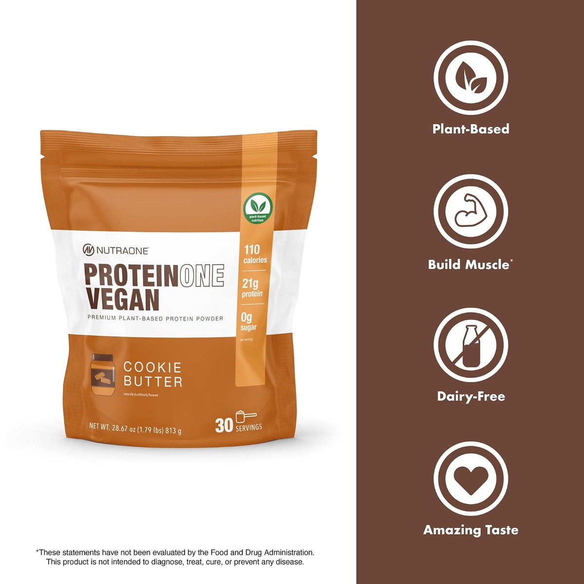 NutraOne ProteinOne vegan protein shake mix