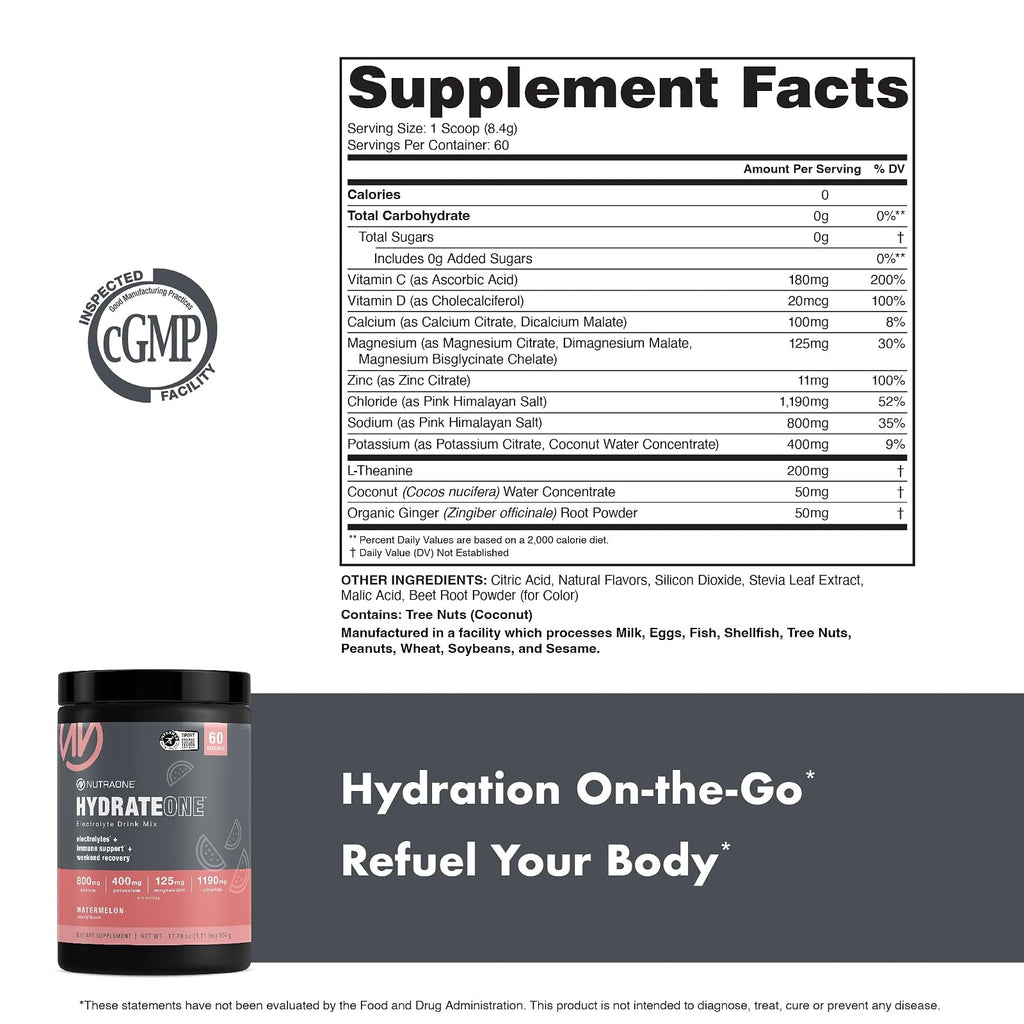 NutraOne sports electrolyte powder