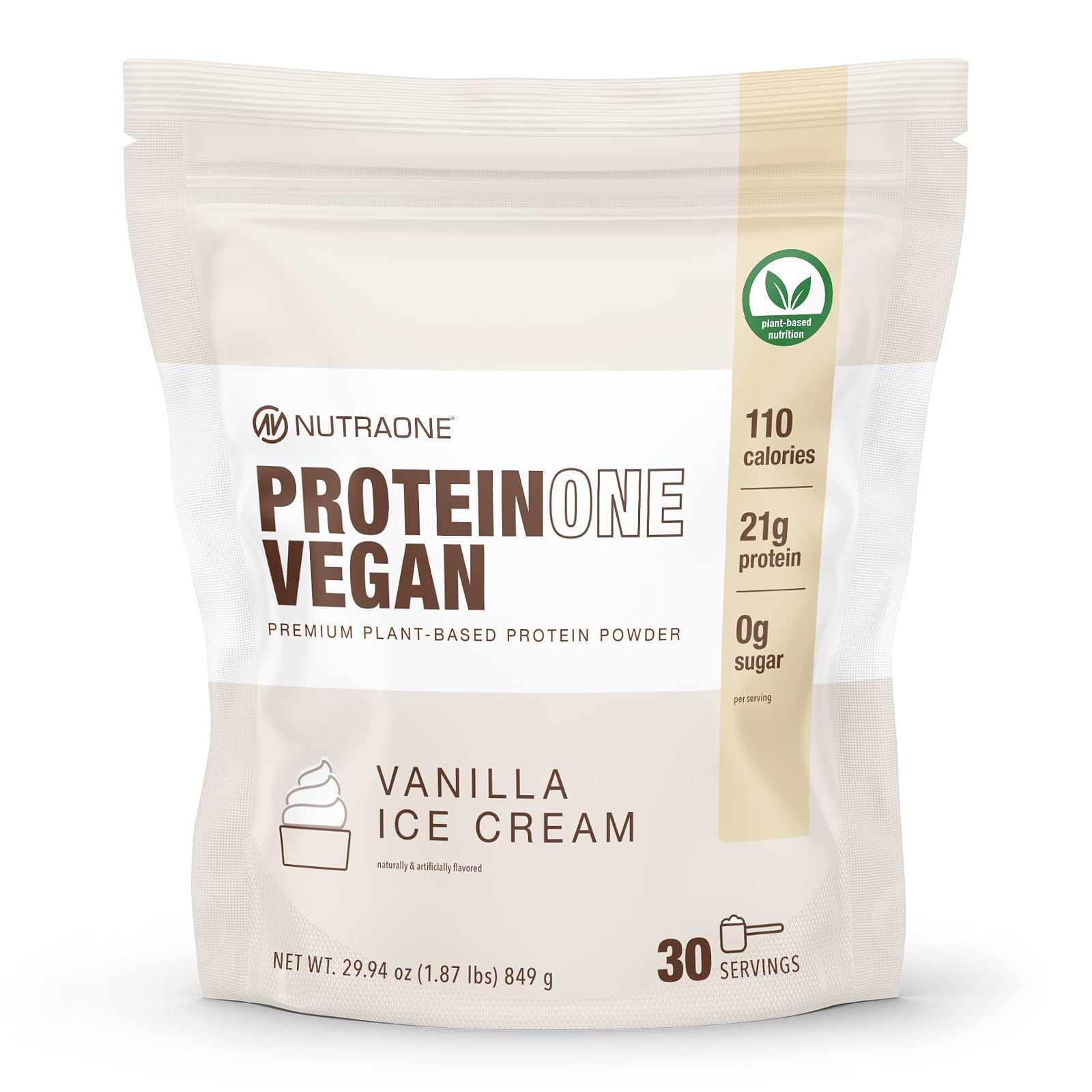NutraOne vegan protein powder for muscle recovery
