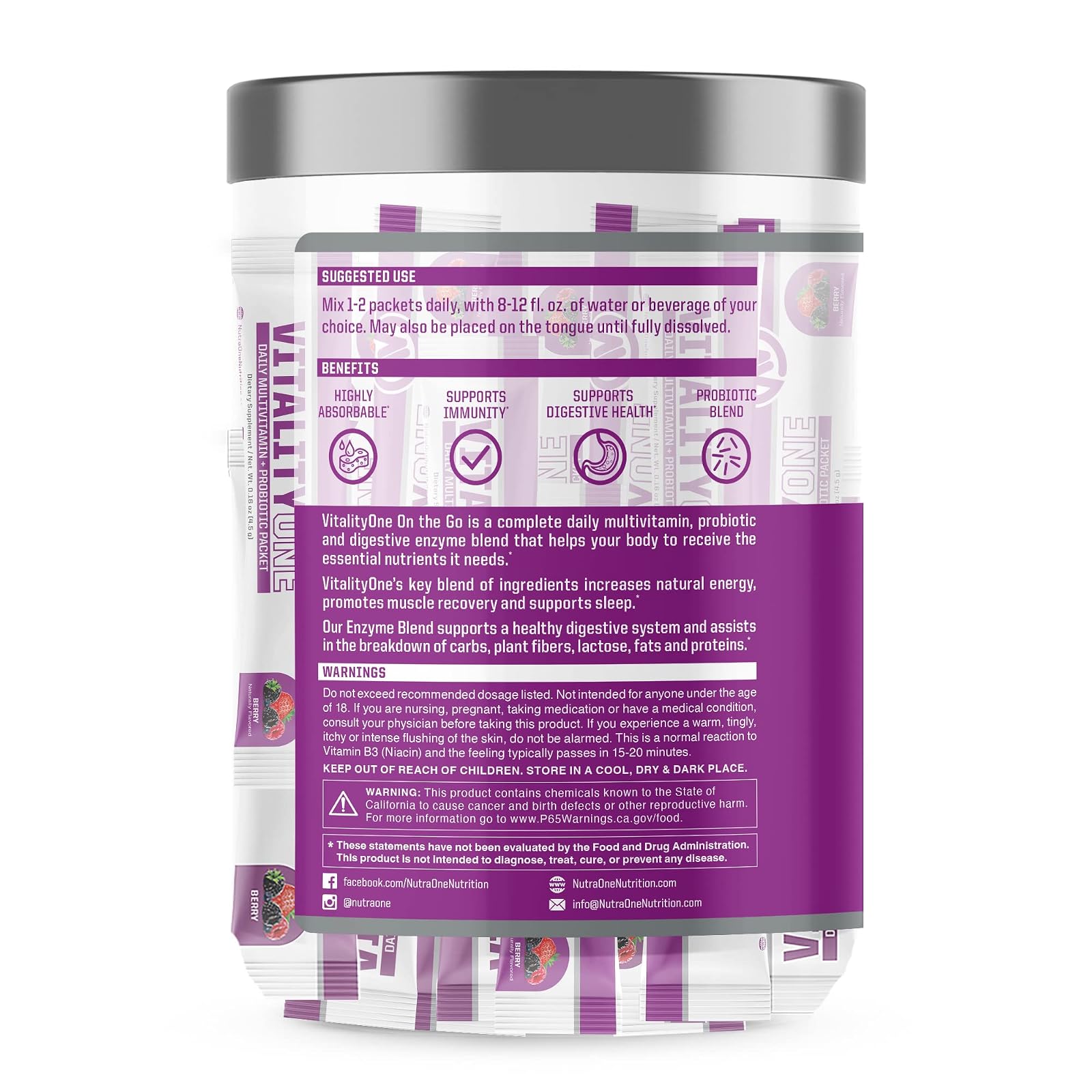 NutraOne VitalityOne healthy berry blend