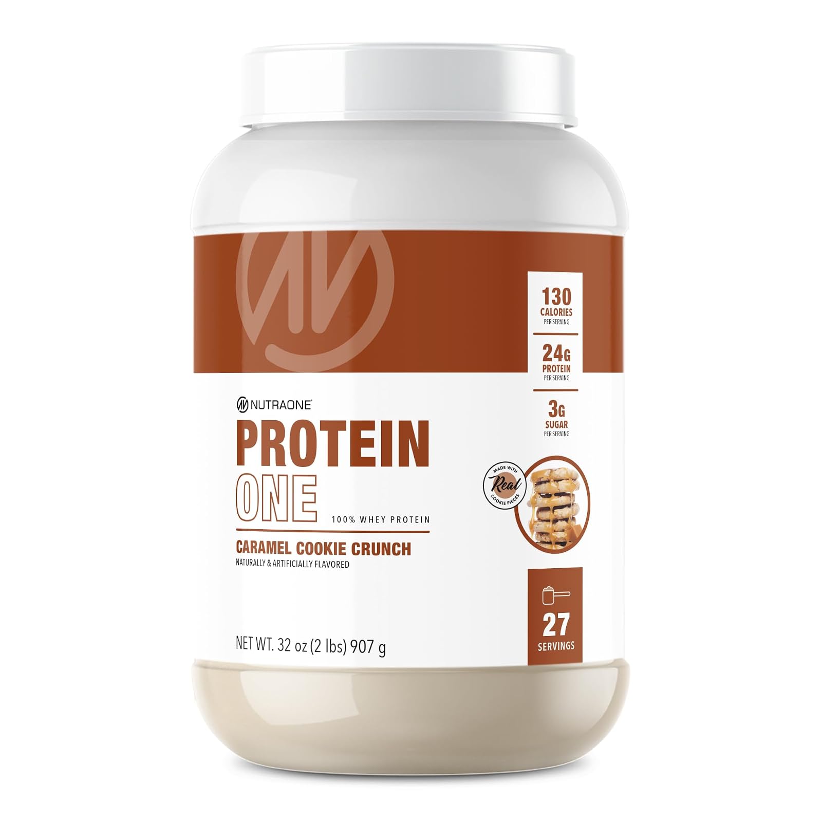 NutraOne whey protein caramel cookie crunch