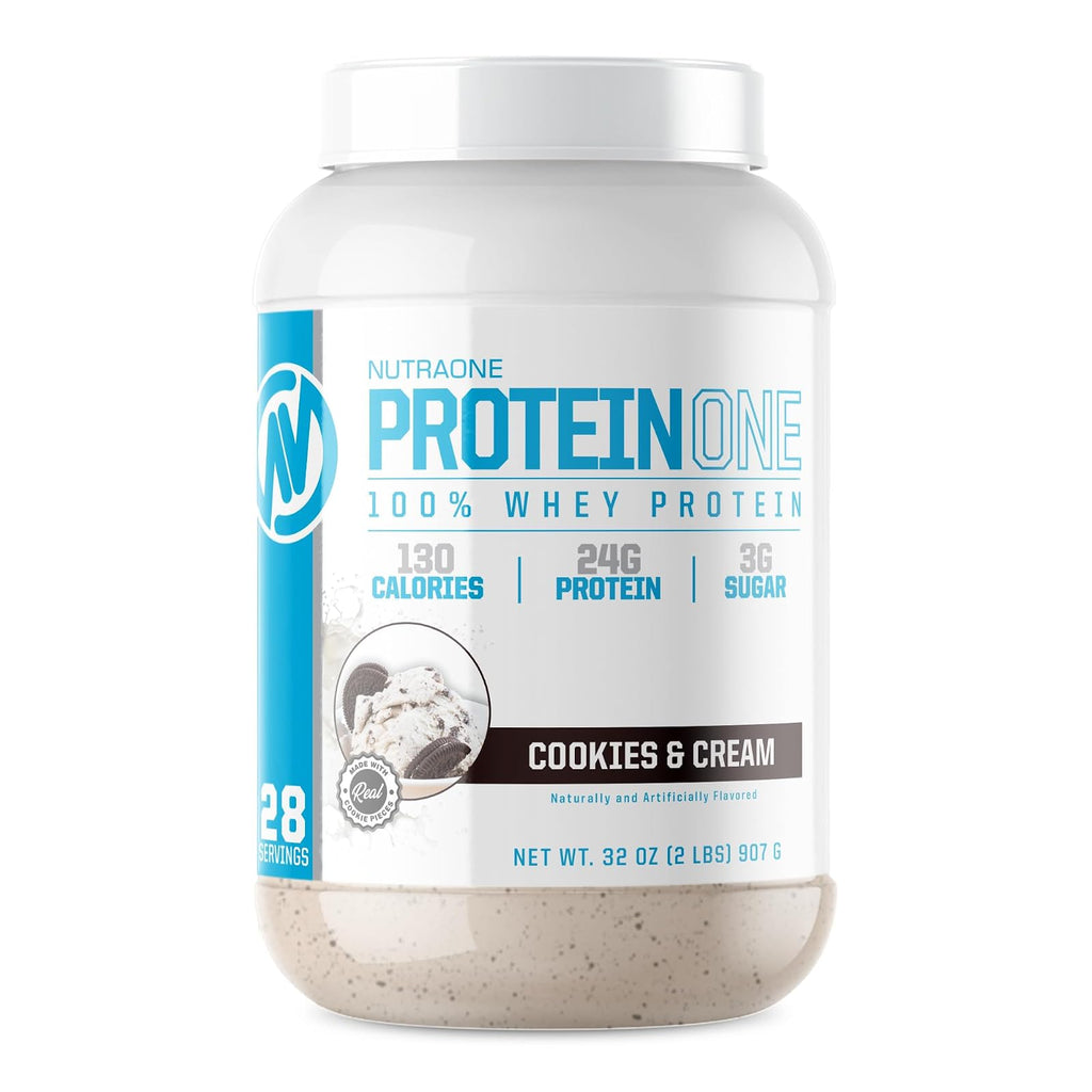 NutraOne whey protein cookies and cream