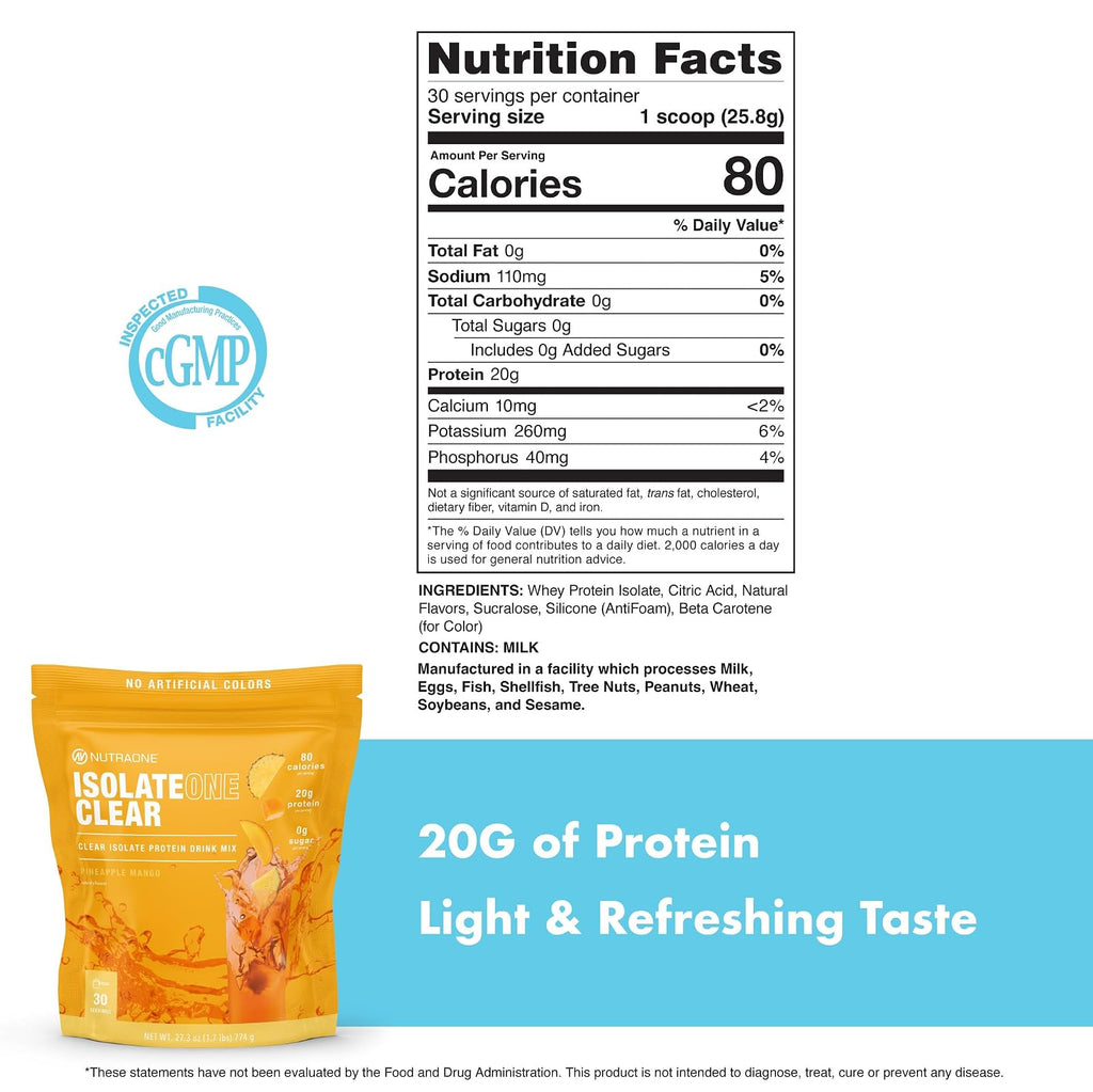 NutraOne whey protein powder low calorie