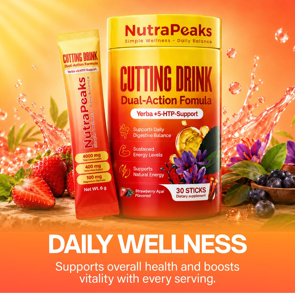 NutraPeaks refreshing strawberry açaí drink