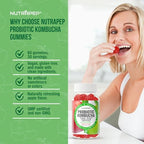 NutraPep kombucha gummies for gut balance