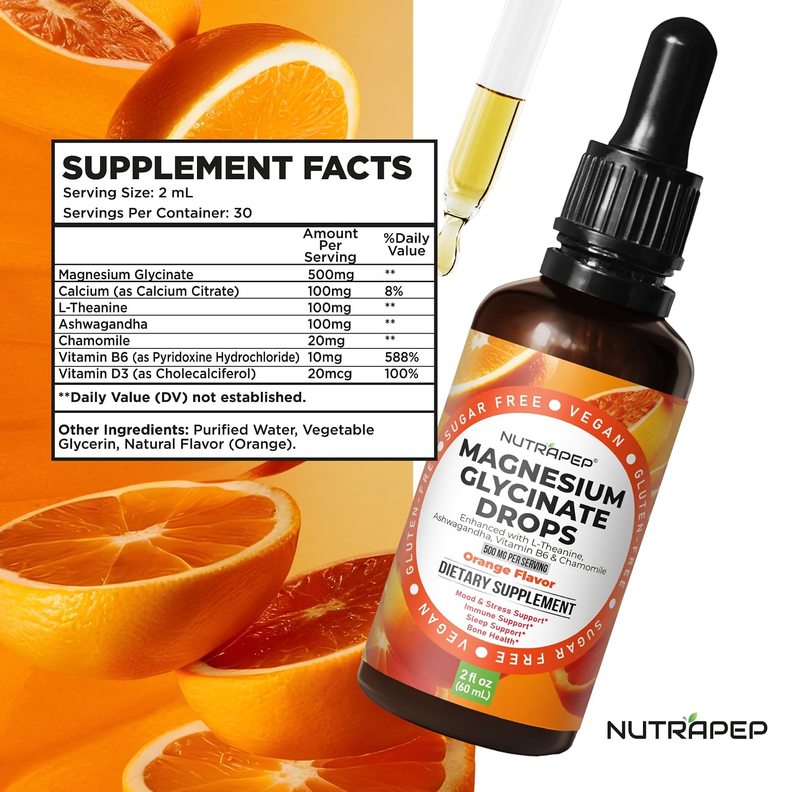 NutraPep magnesium drops for improved mood