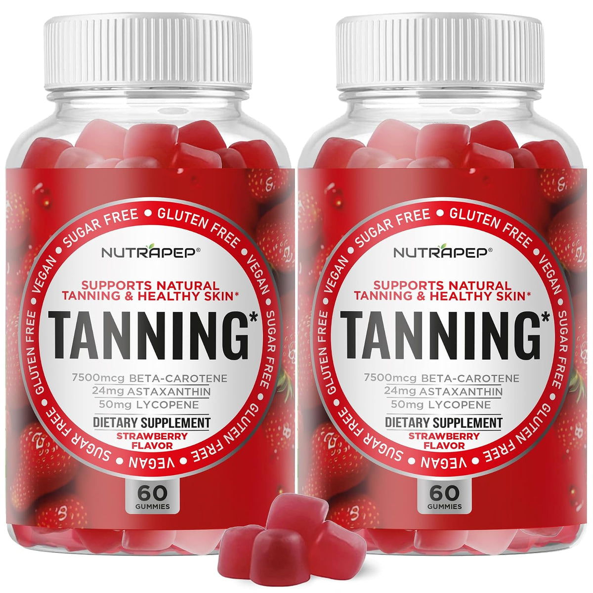 NutraPep tanning gummies for bronzed skin
