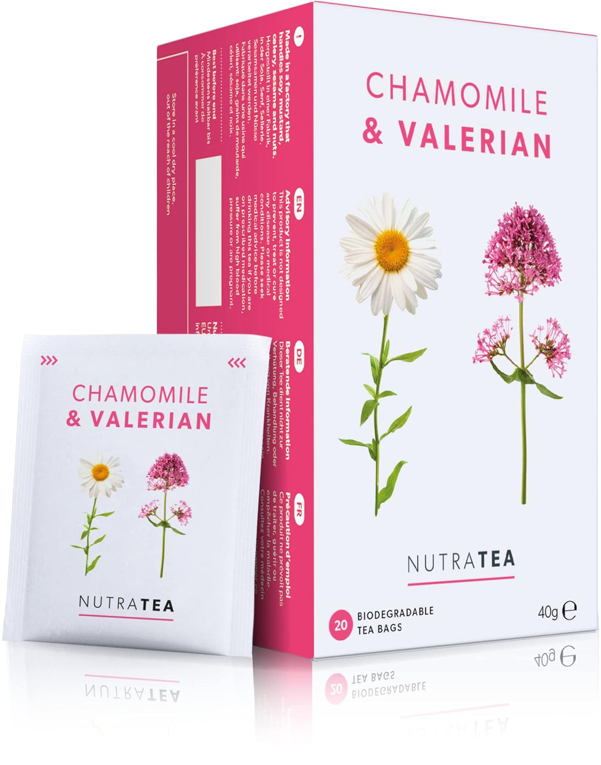NutraTea chamomile herbal tea bags