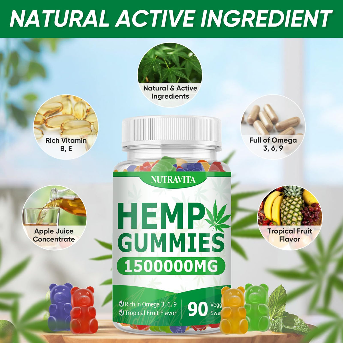 Nutravita multivitamins with hemp extract