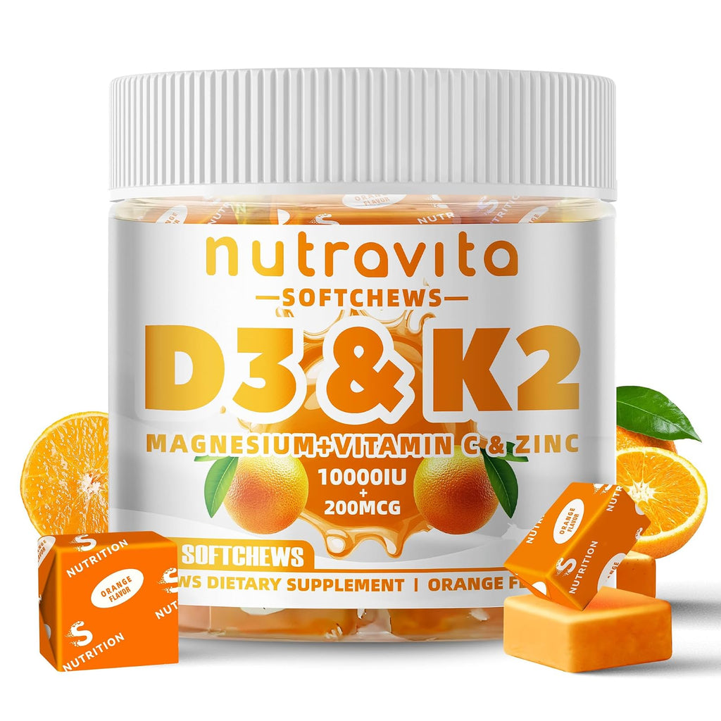 Nutravita Vitamin D3 K2 chews for immunity