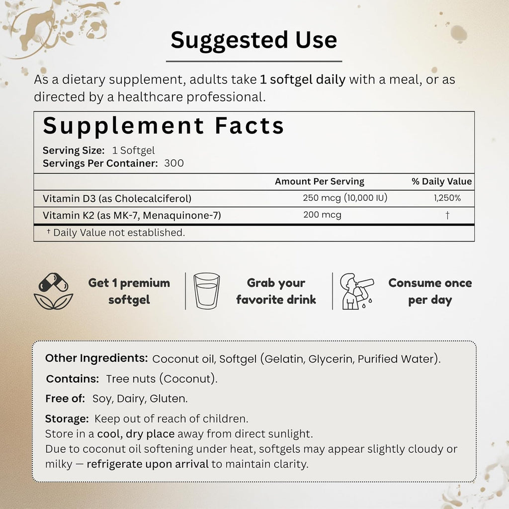 NutraVora Vitamin D3 K2 benefits