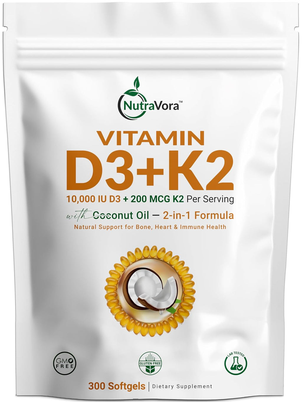 NutraVora Vitamin D3 K2 softgels