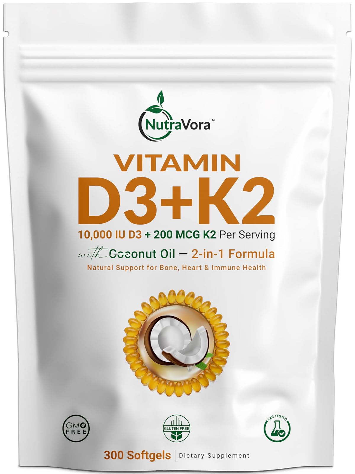 NutraVora Vitamin D3 K2 softgels