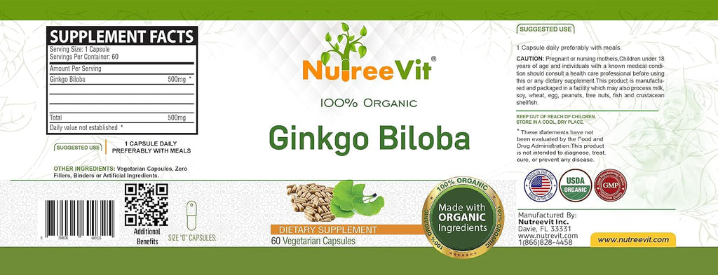 NutreeVit ginkgo biloba 500 mg benefits