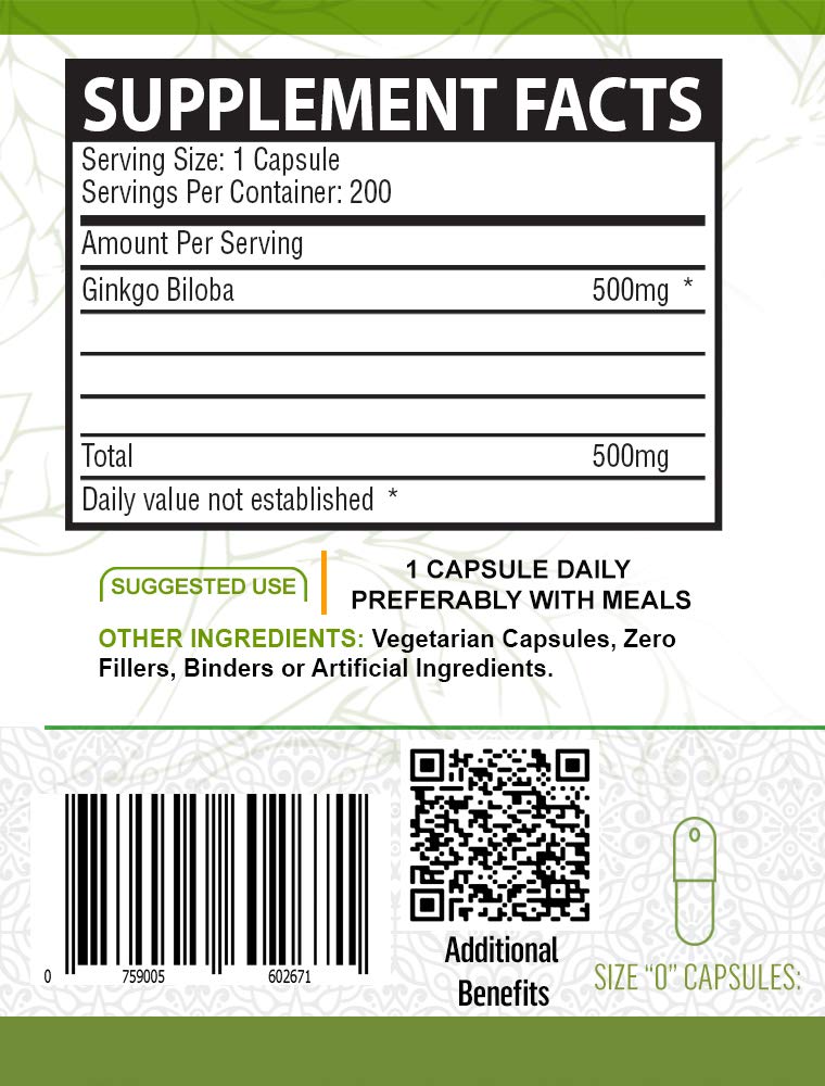 NutreeVit ginkgo biloba natural energy boost