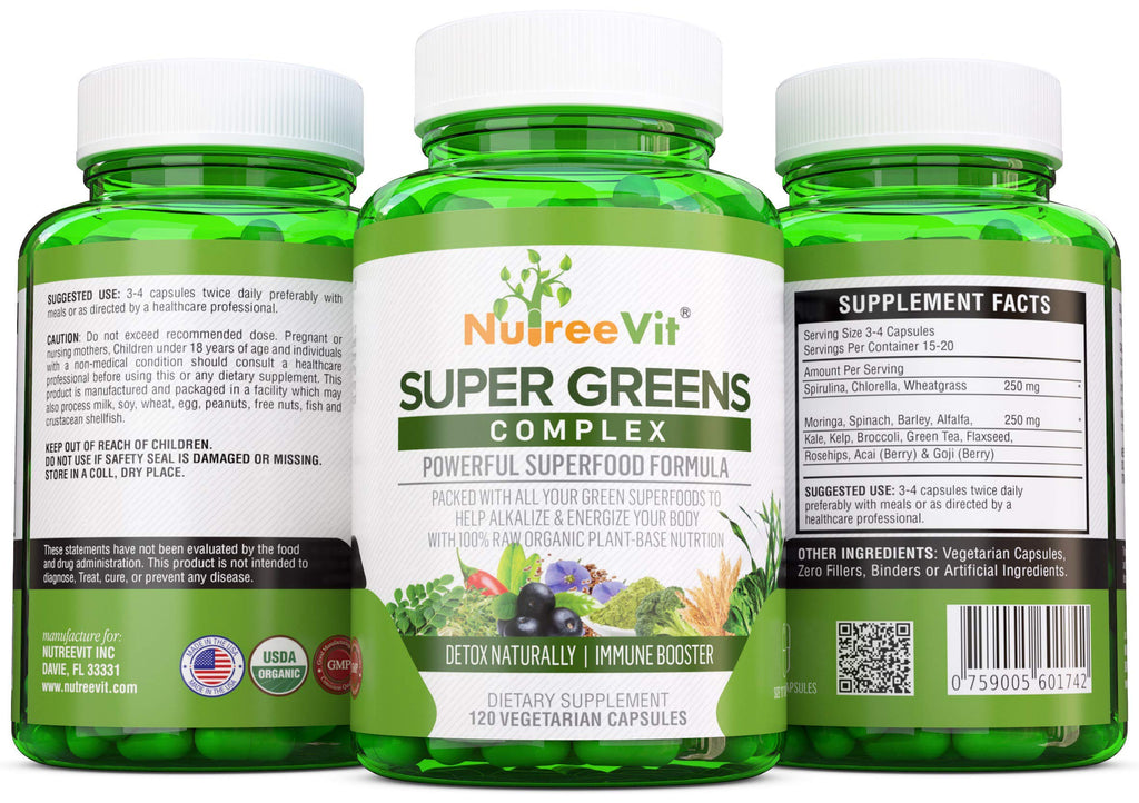 NutreeVit SuperGreens spirulina source