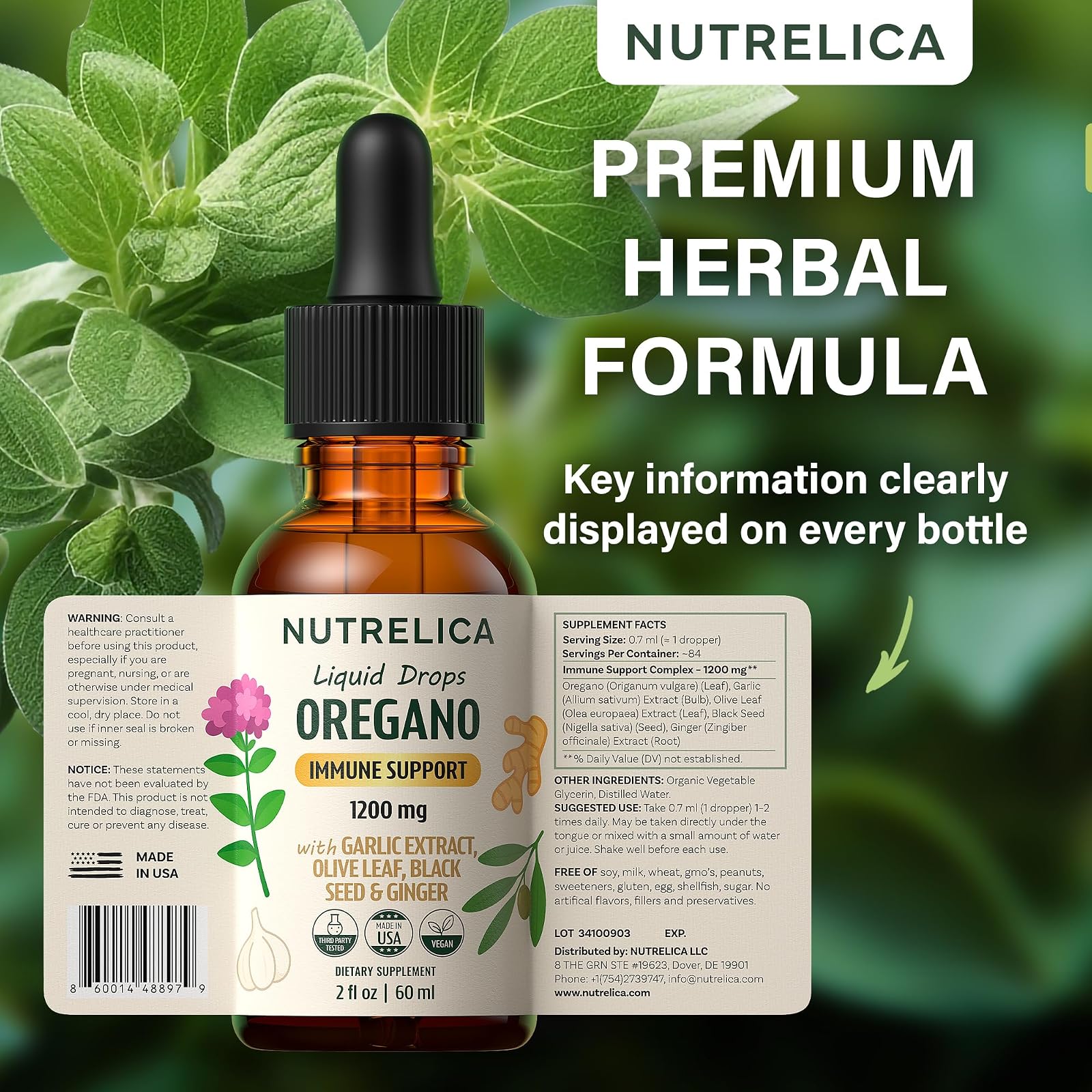 NUTRELICA oregano oil for wellness
