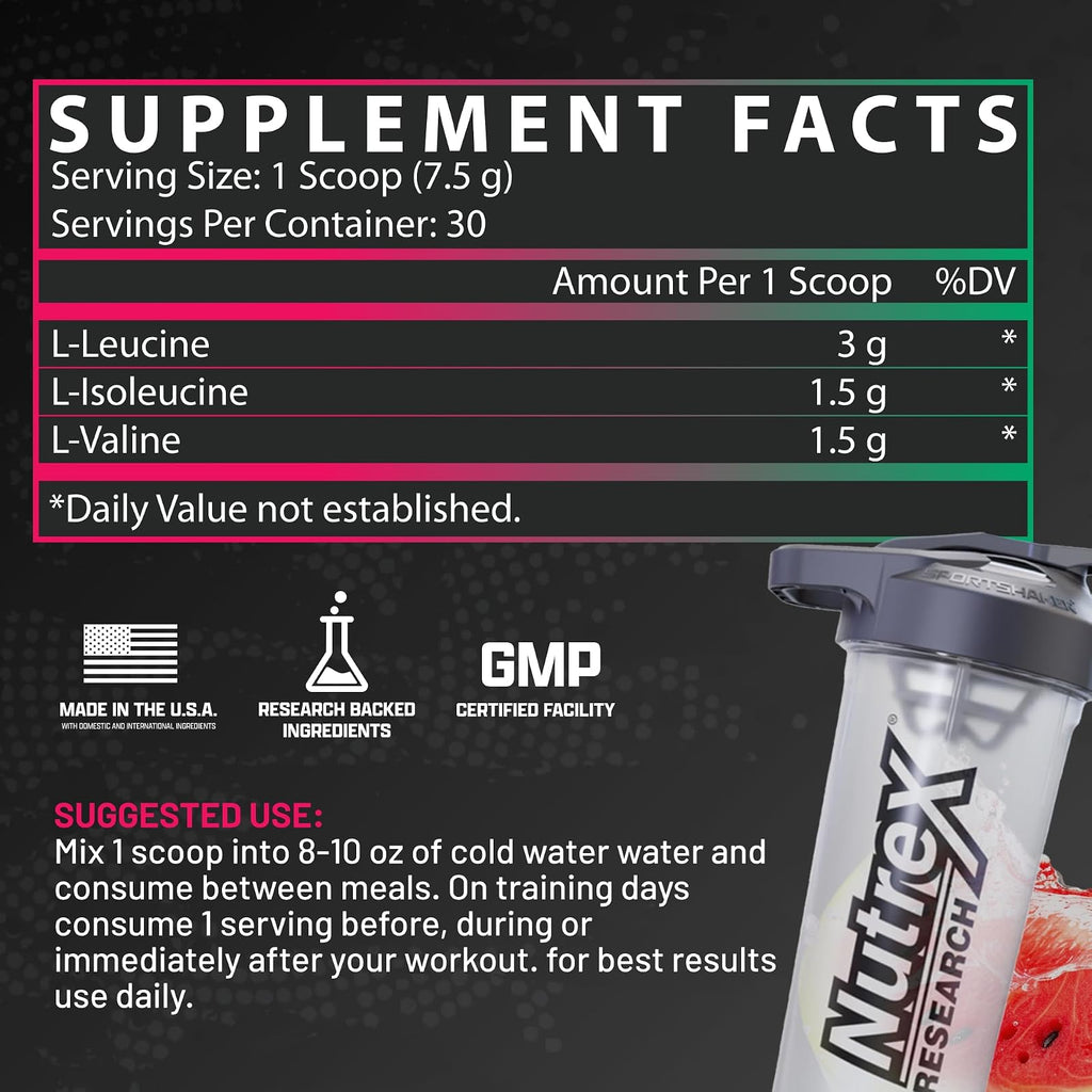 Nutrex BCAA powder 6000 mg dosage
