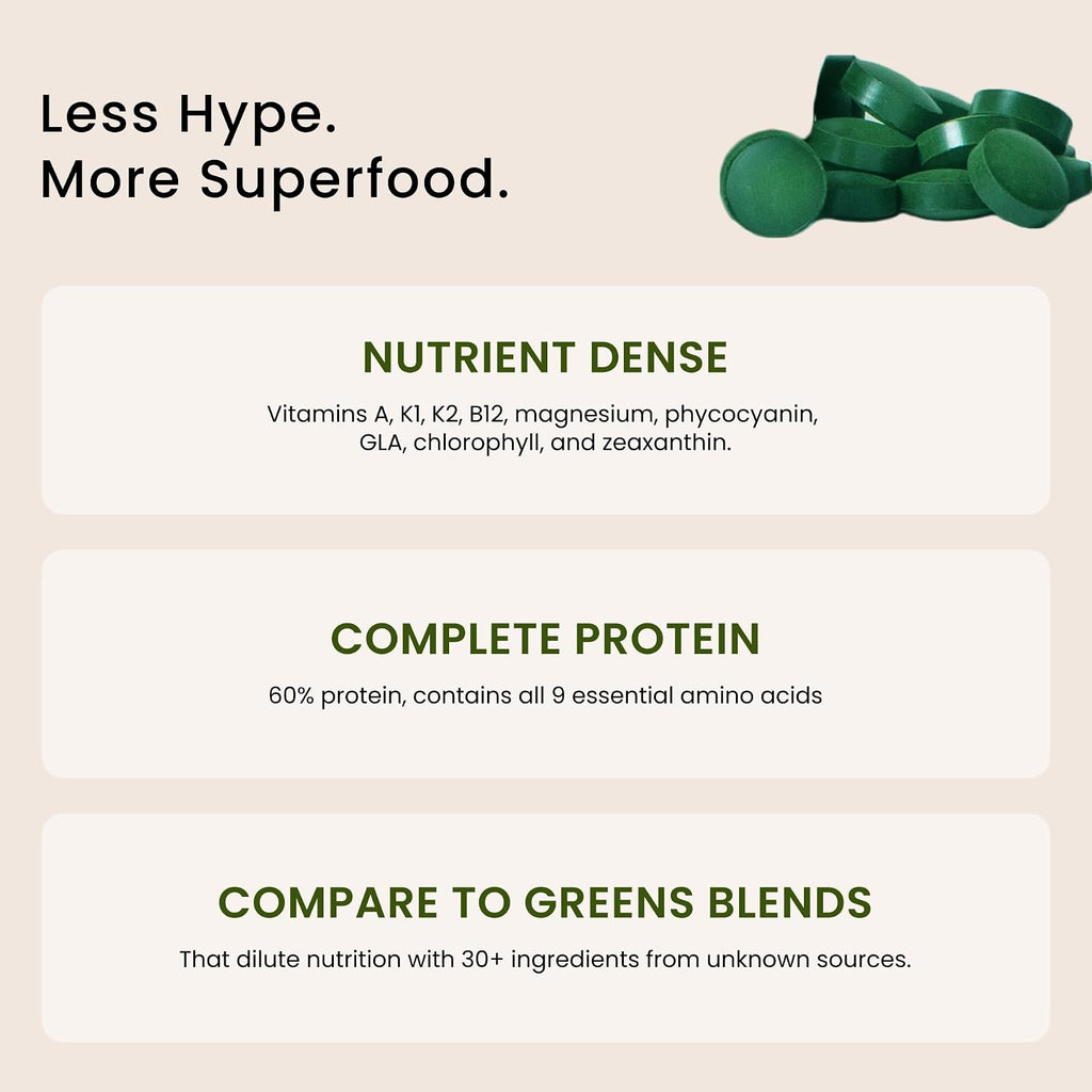 Nutrex spirulina tablets for wellness