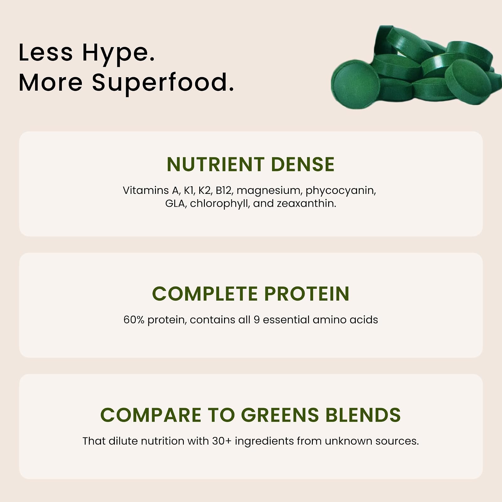 Nutrex spirulina tablets for wellness