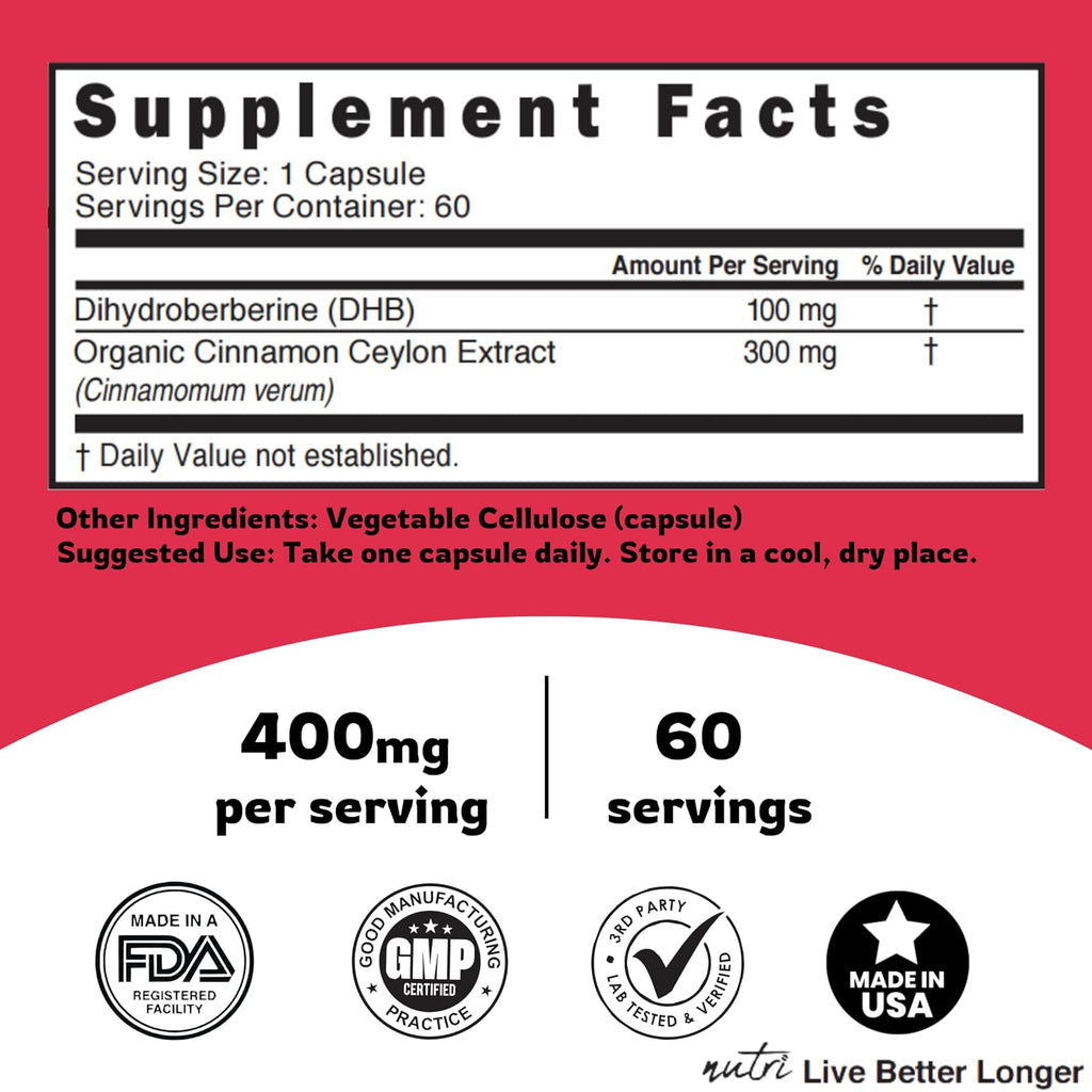 Nutri Dihydroberberine vegetarian capsules