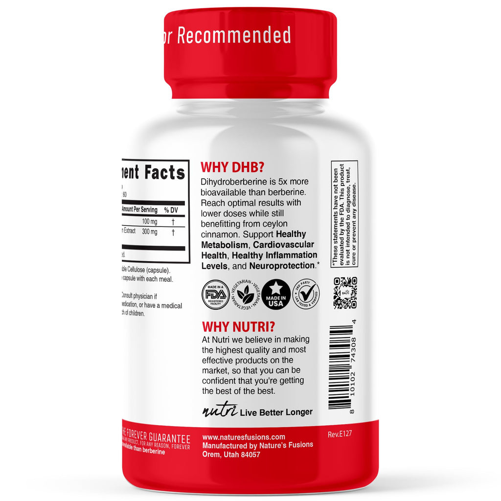 Nutri Dihydroberberine with Ceylon cinnamon