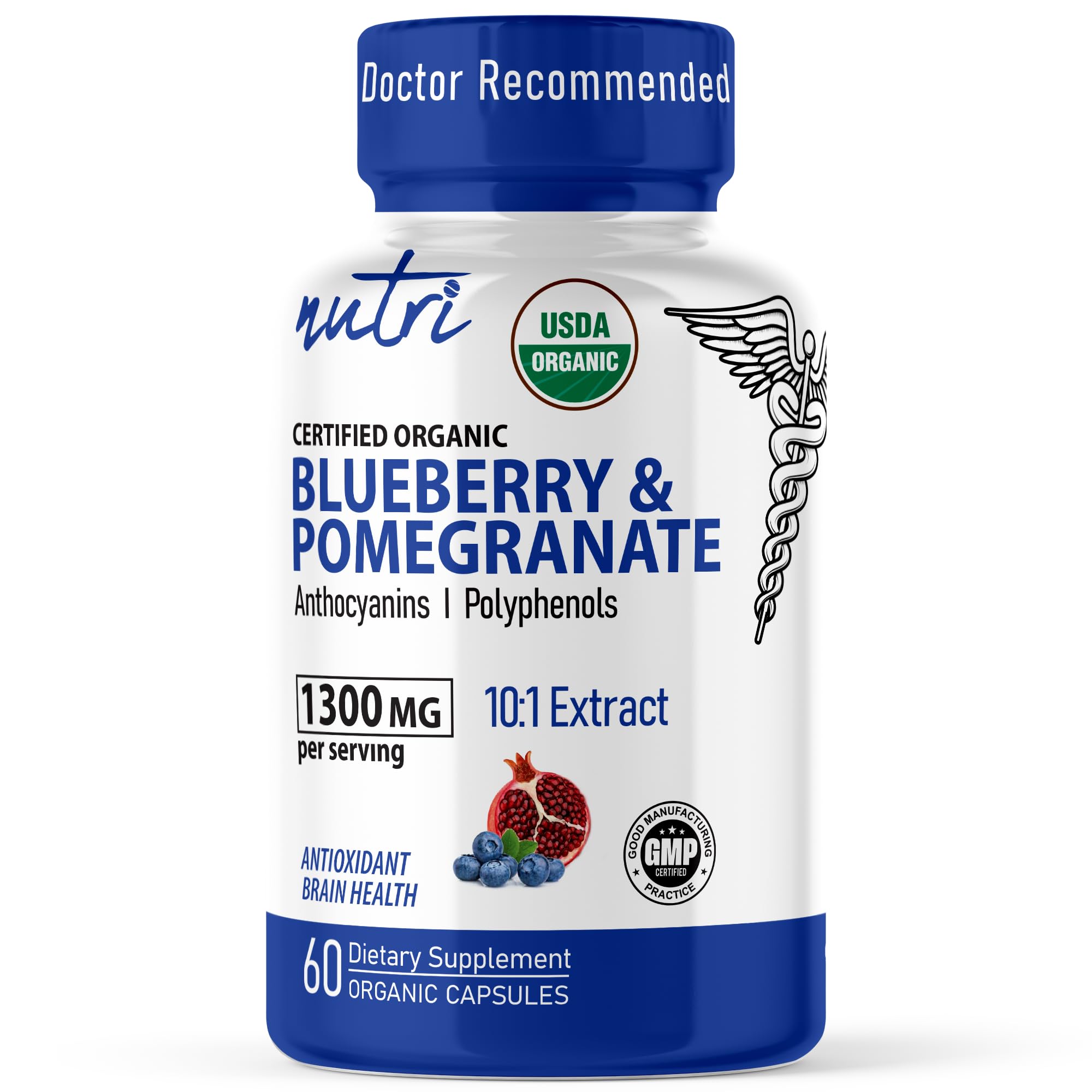 Nutri organic blueberry pomegranate capsules