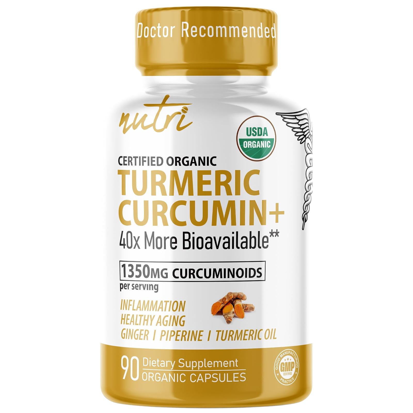 Nutri Organic turmeric curcumin capsules