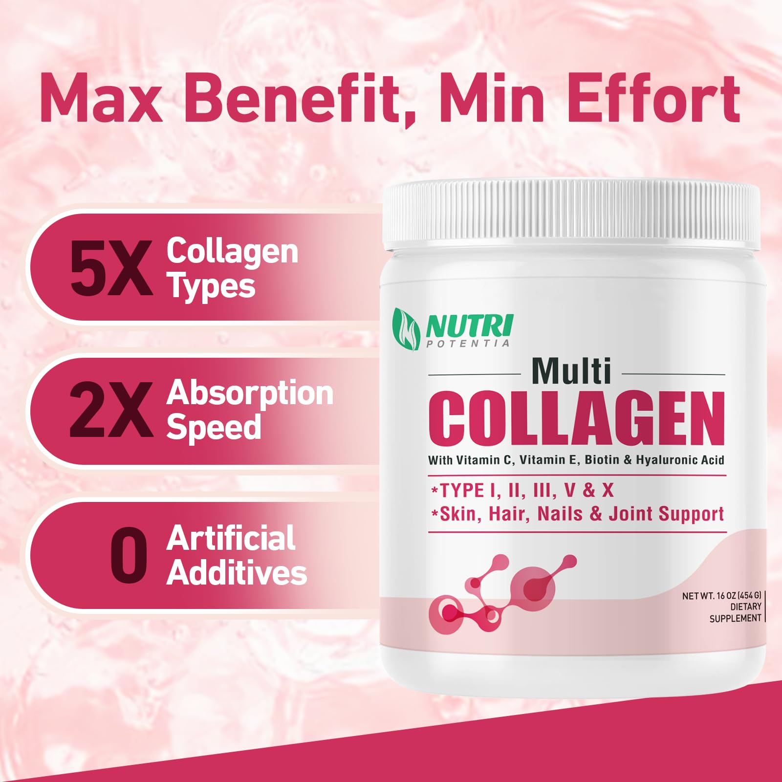 nutri potentia collagen powder servings