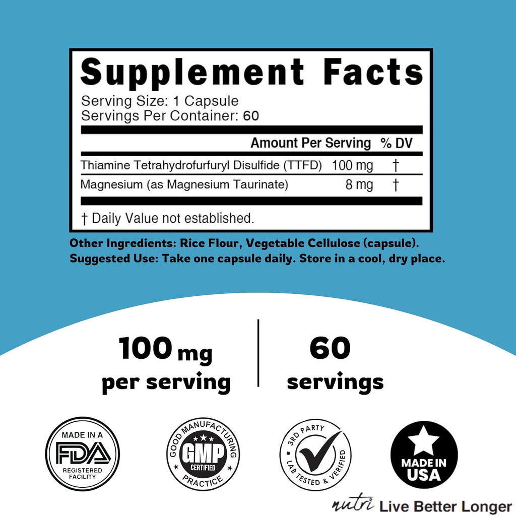 Nutri TTFD Thiamine for brain health