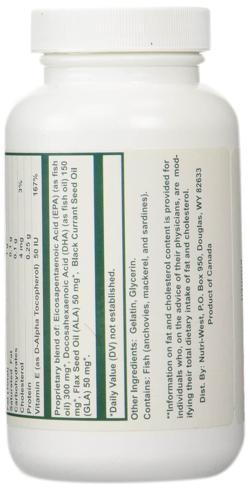 Nutri-West algae omega 3 vegan option