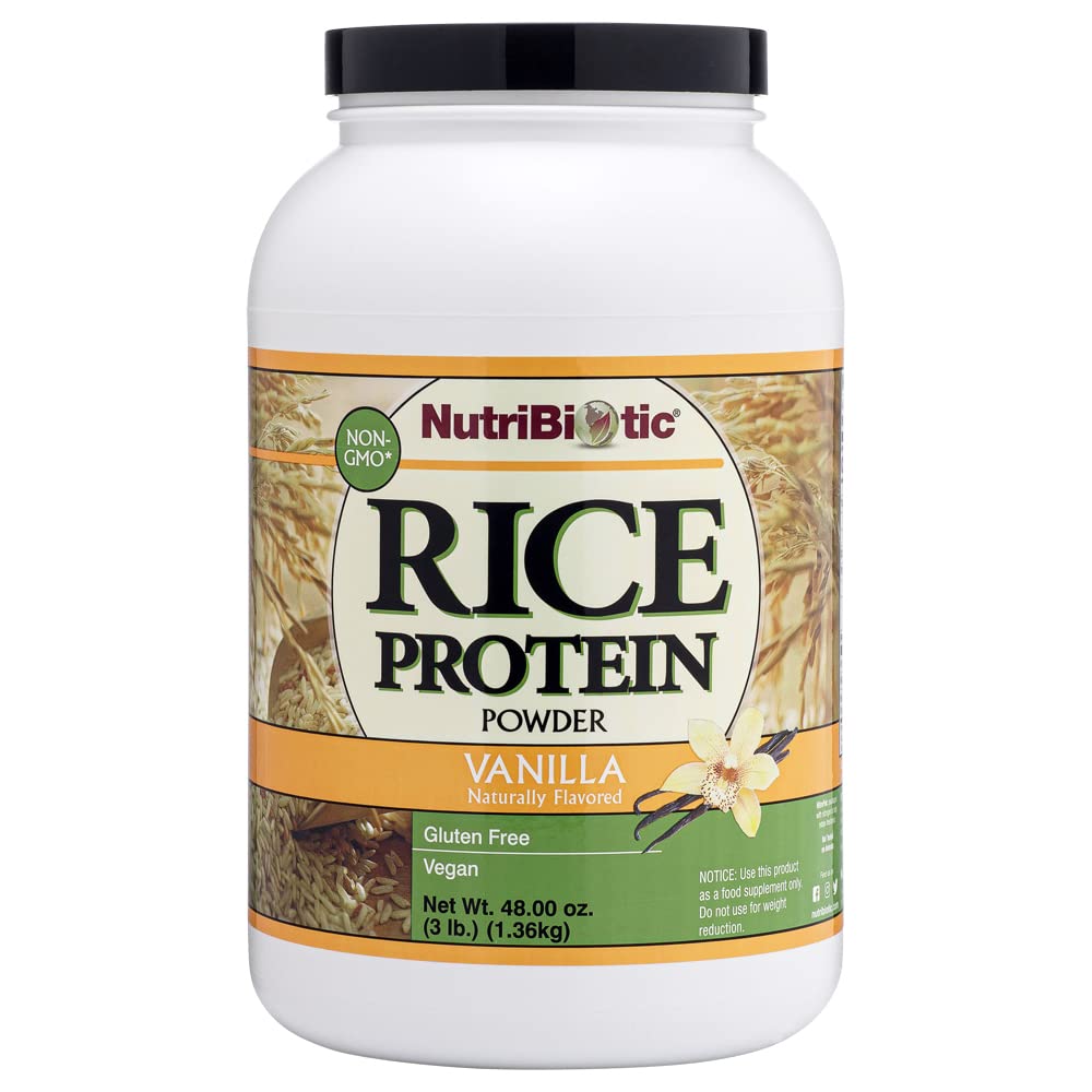 NutriBiotic vanilla rice protein powder