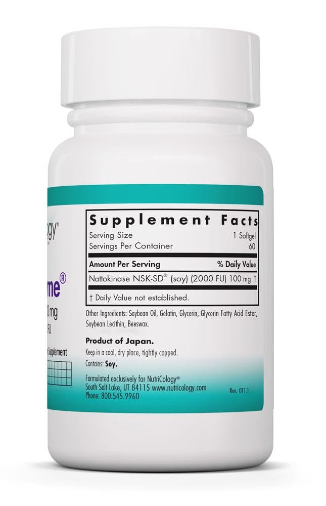 NutriCology NattoZyme softgels for digestion