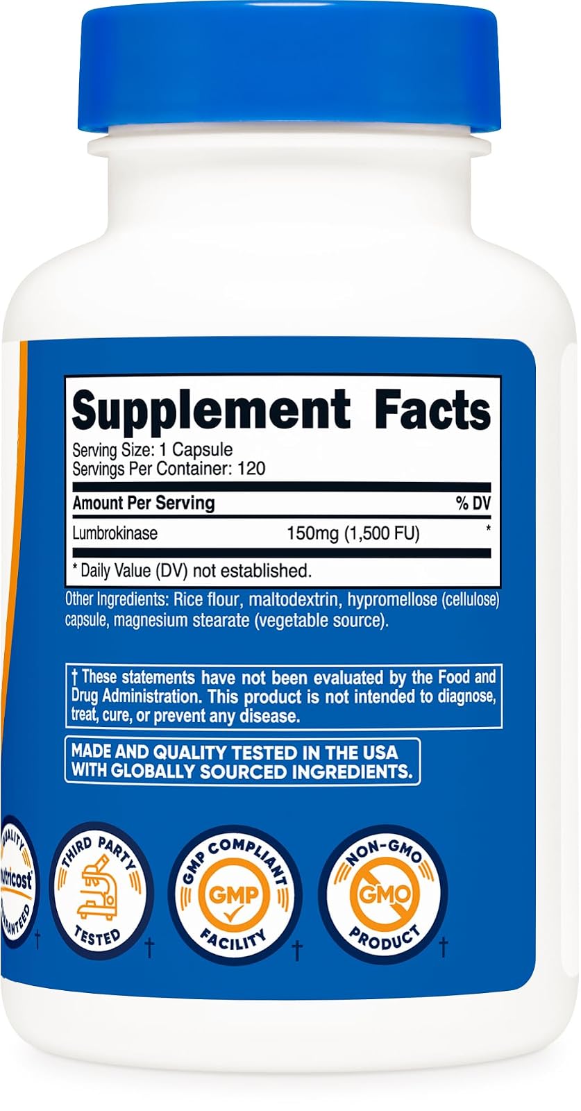 Nutricost 120 capsules for digestive wellness