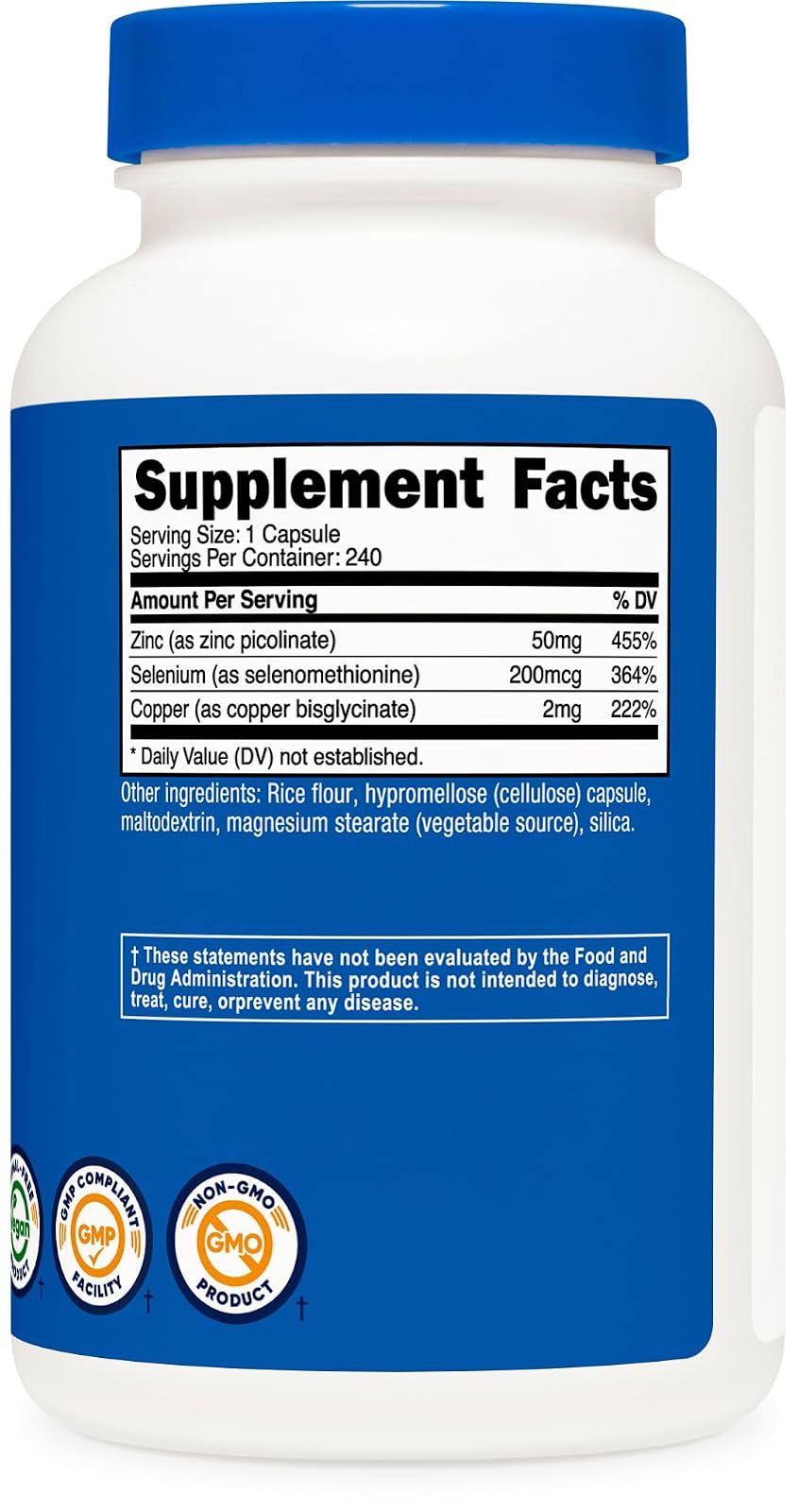 Nutricost 240 capsules for daily use