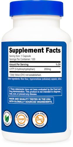 Nutricost 5-HTP capsules for stress relief
