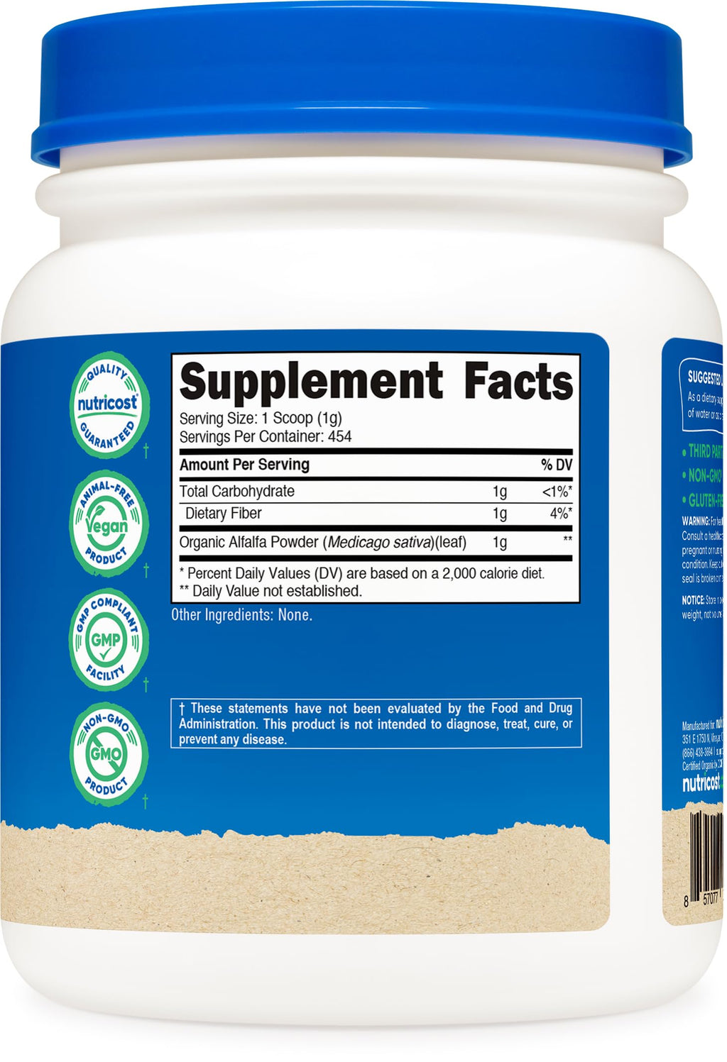 Nutricost alfalfa for herbal wellness