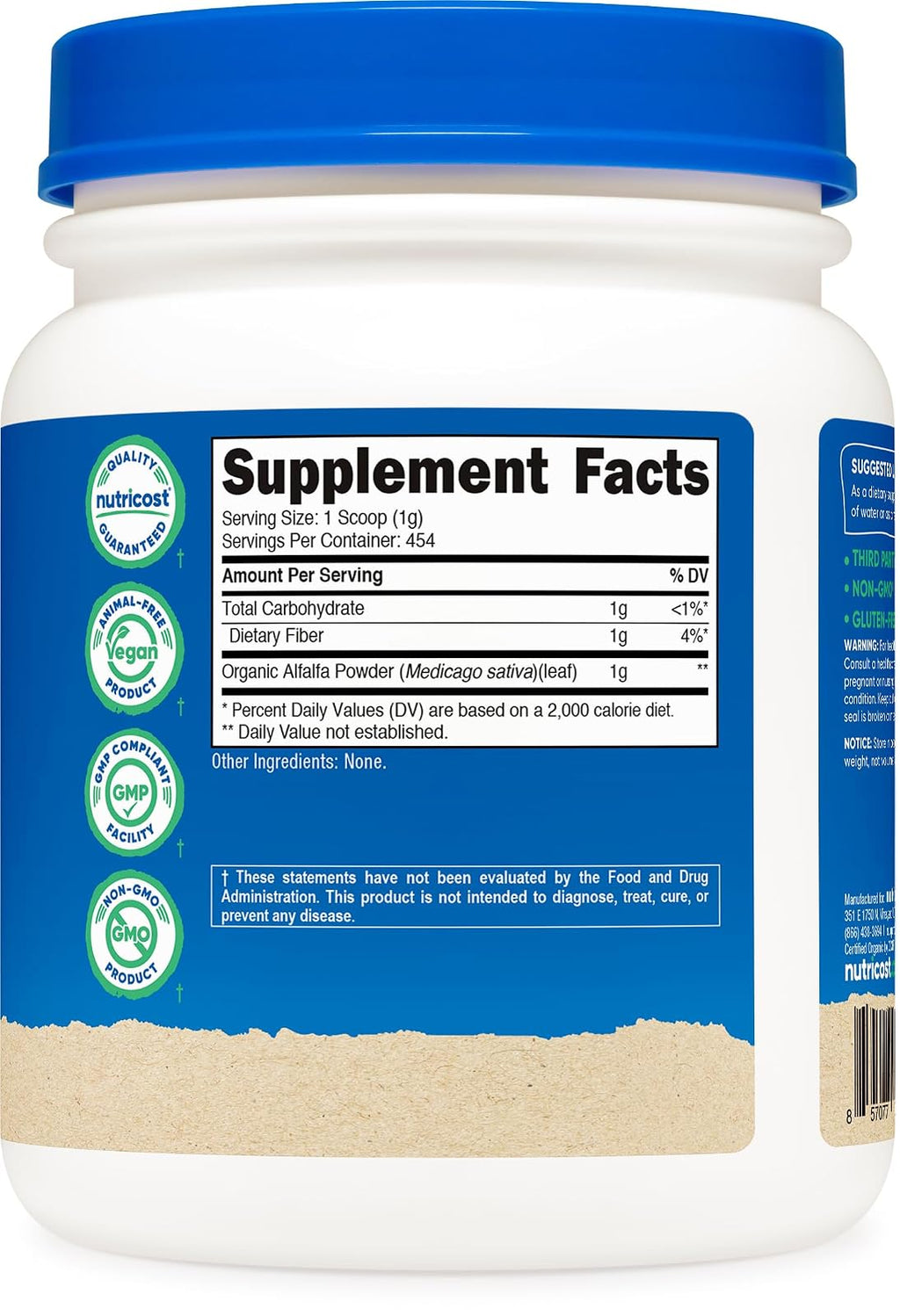 Nutricost alfalfa powder for nutrient boost
