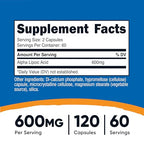 Nutricost alpha lipoic acid capsules