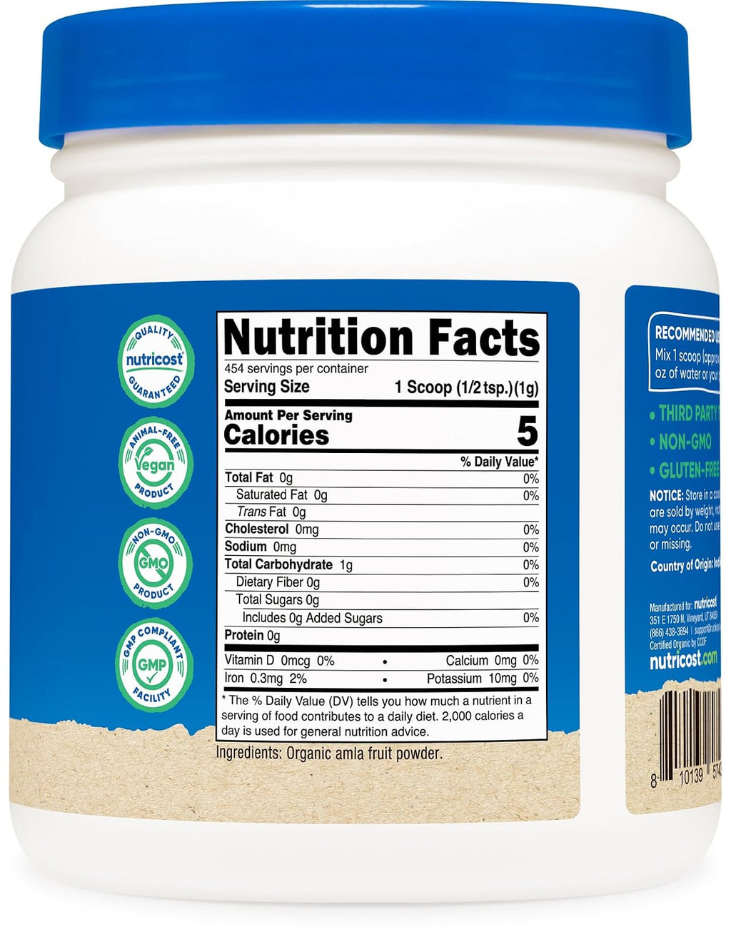 Nutricost amla powder for daily nutrition