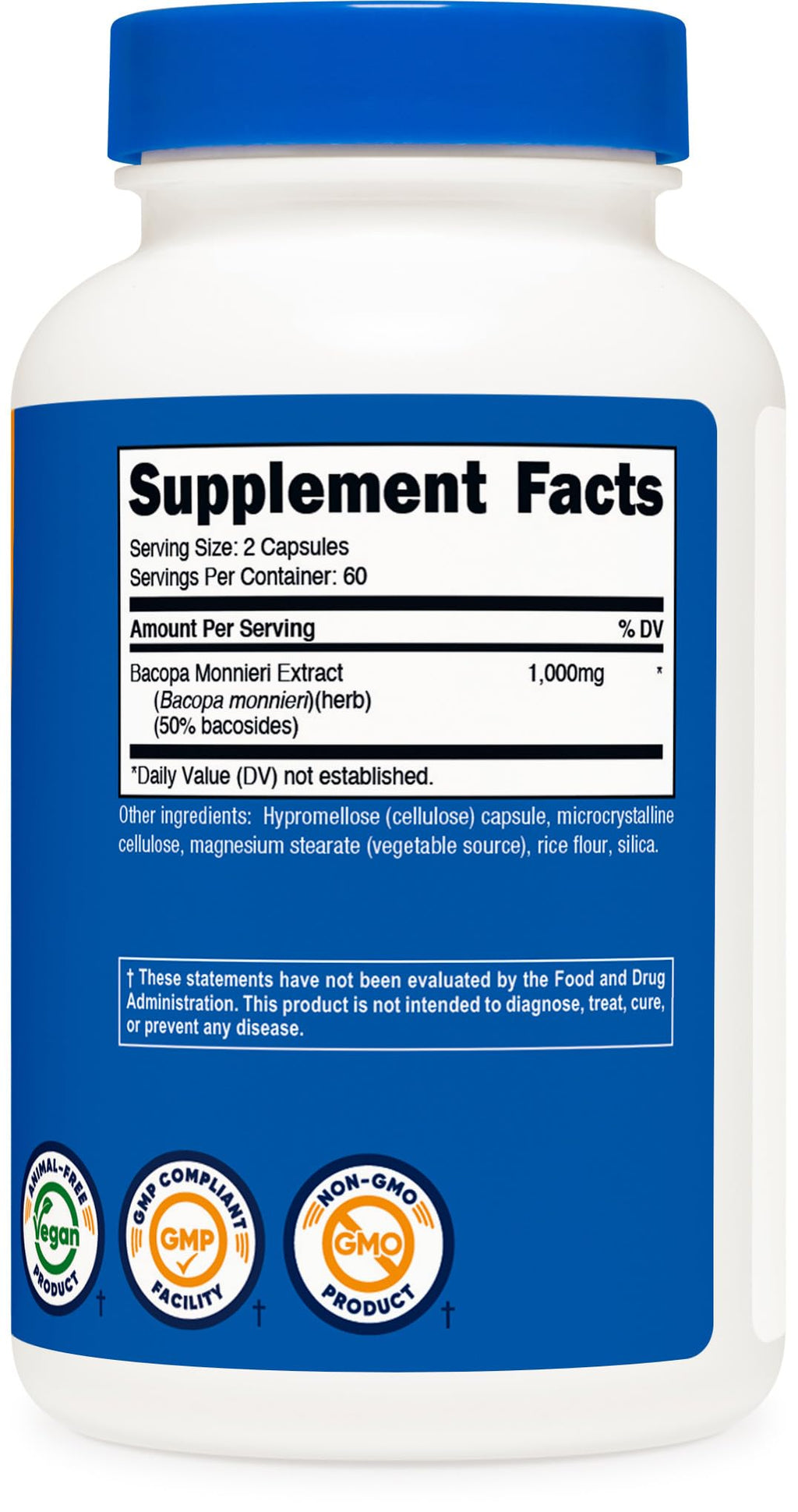 Nutricost bacopa monnieri vegetarian capsules