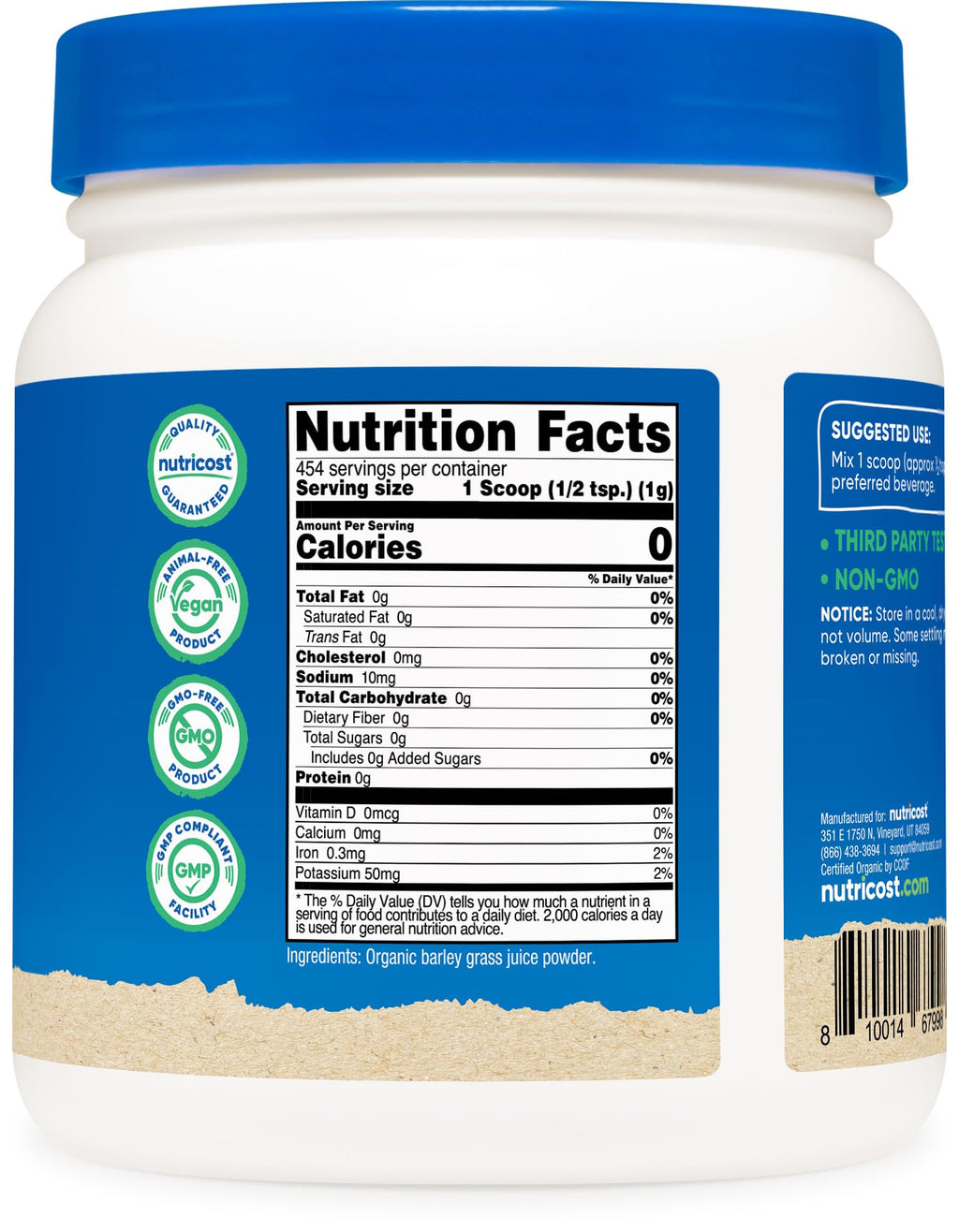 nutricost barley grass juice powder review