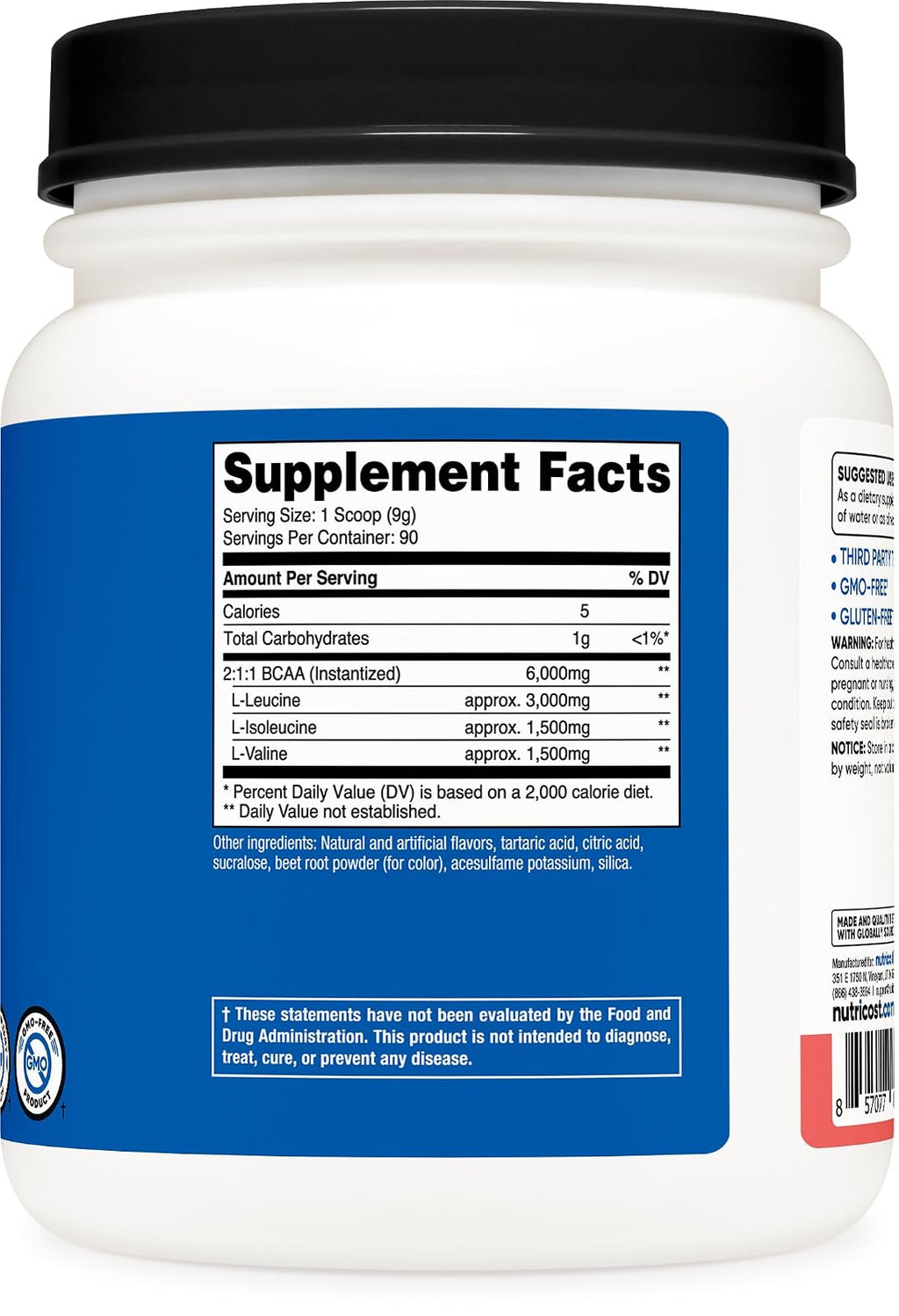 Nutricost BCAA powder for athletes