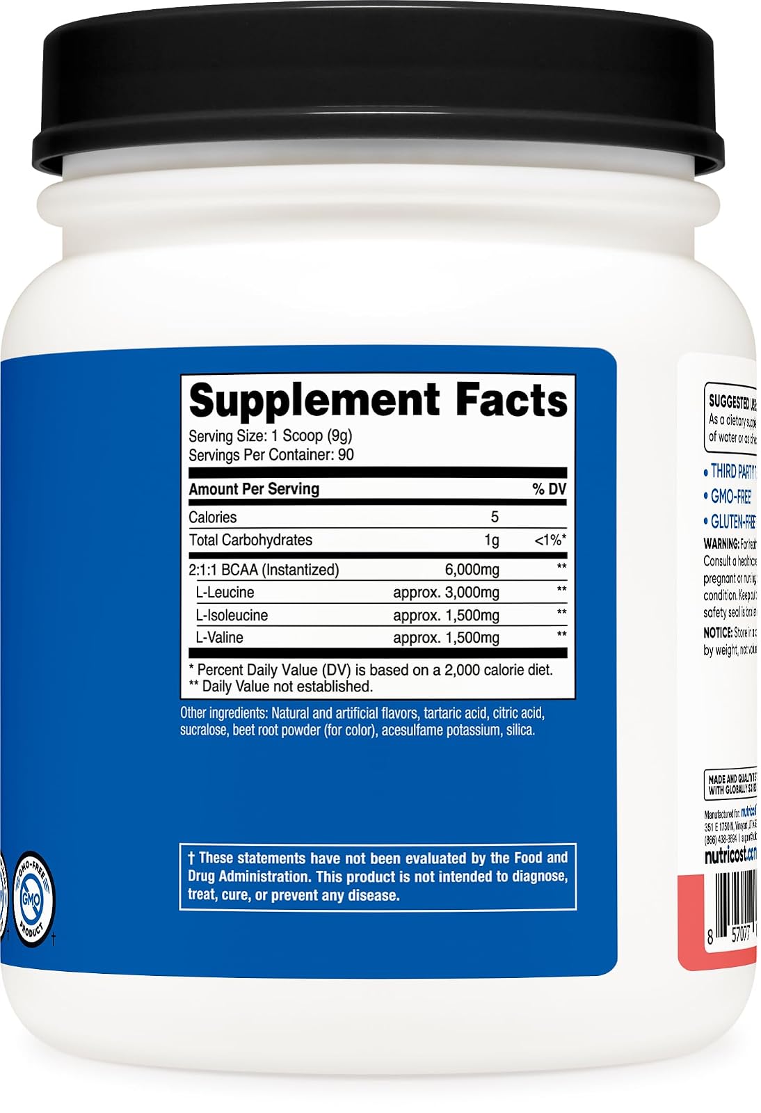 Nutricost BCAA powder for athletes
