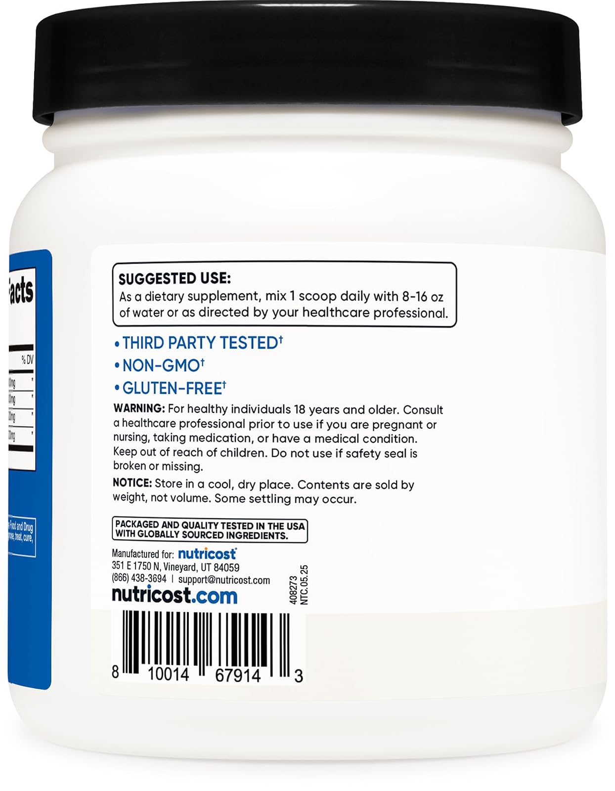 Nutricost BCAA powder for endurance training