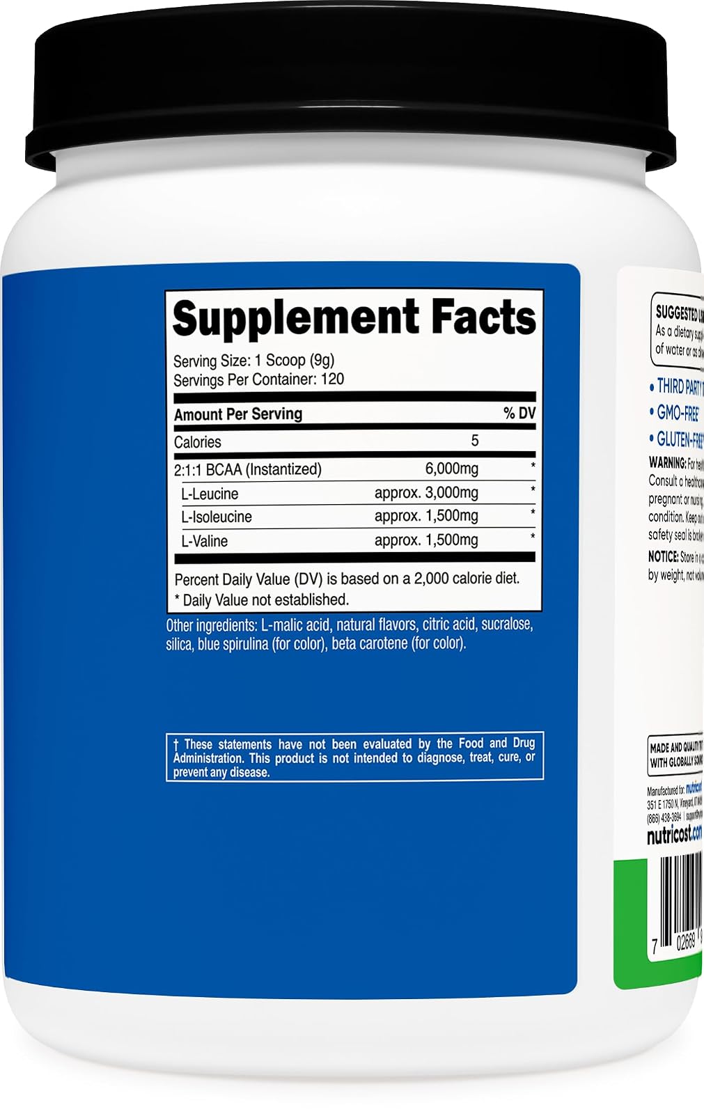 Nutricost BCAA powder for fitness enthusiasts