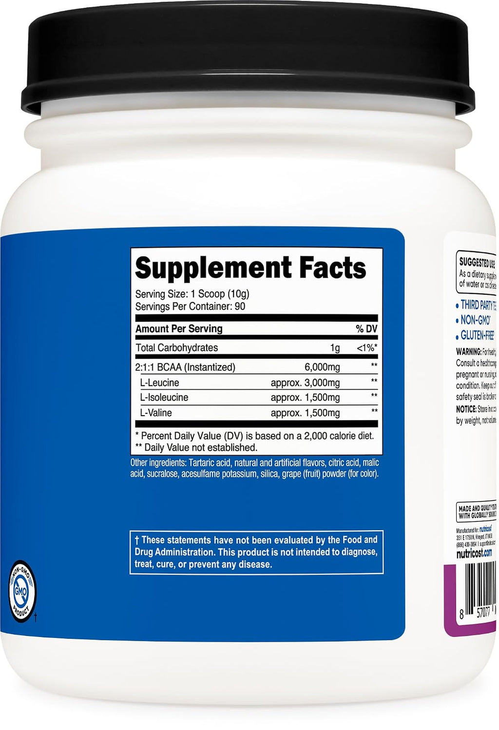 Nutricost BCAA powder supports endurance