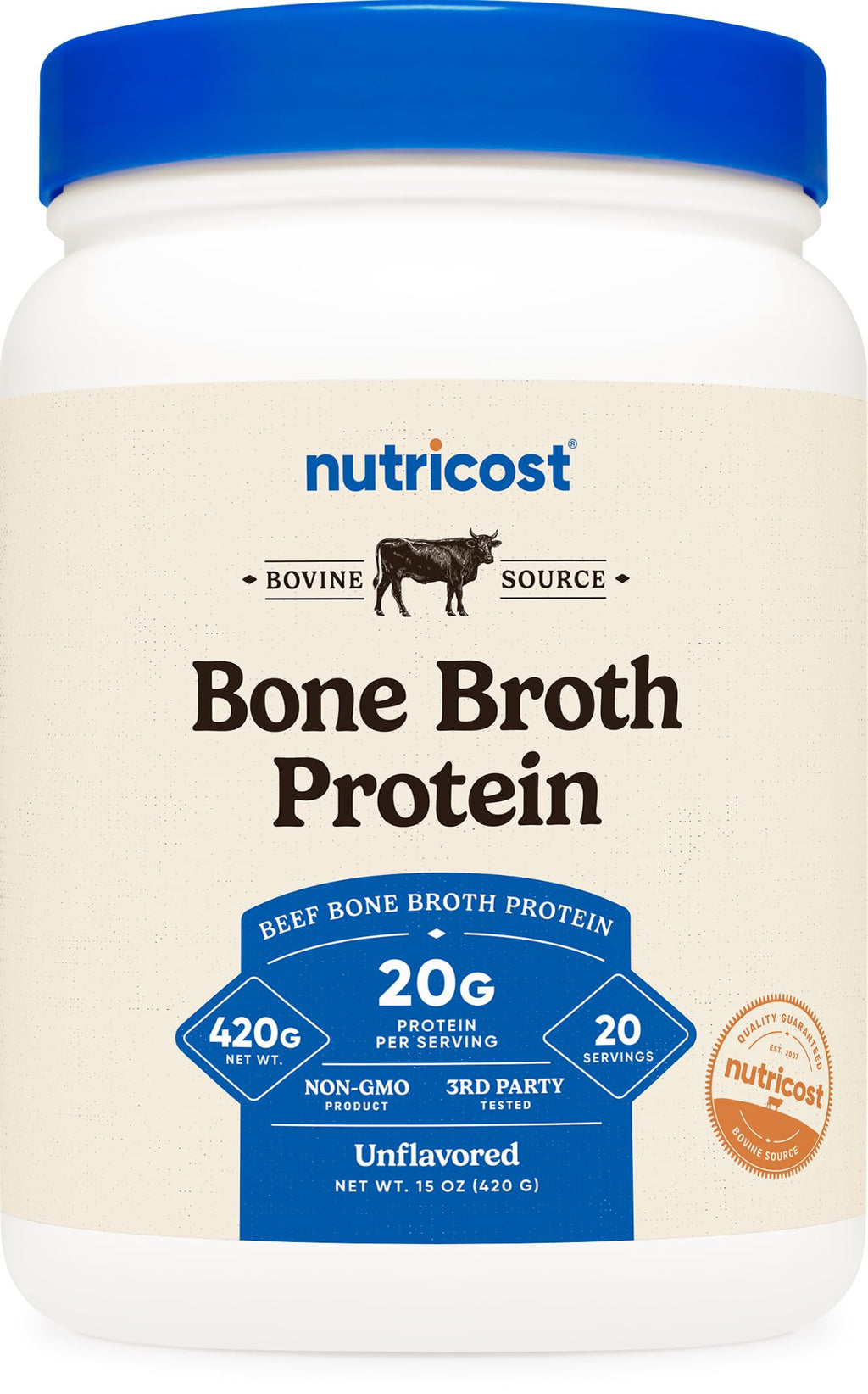 Nutricost beef bone broth protein powder