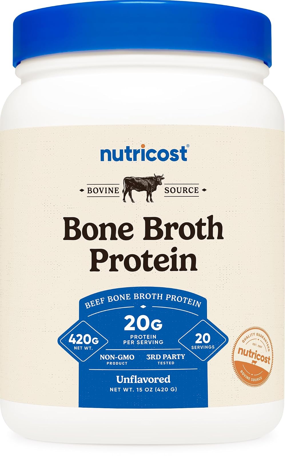 Nutricost beef bone broth protein